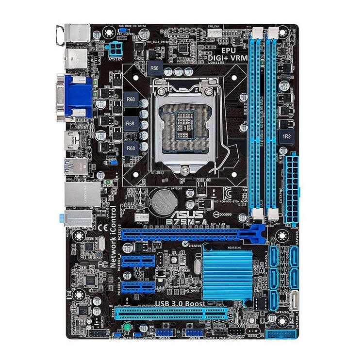خرید اینترنتی مادربرد ایسوس ASUS B75M-A مناسب پردازنده های نسل 2و 3 اینتل - آرون کامپیوتر